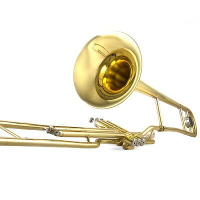 China Gold Lacquer Jinbao Vertical Lead Marching Trombone, Bb-Tuned Marching Musical Instrument JBSL-900 for sale