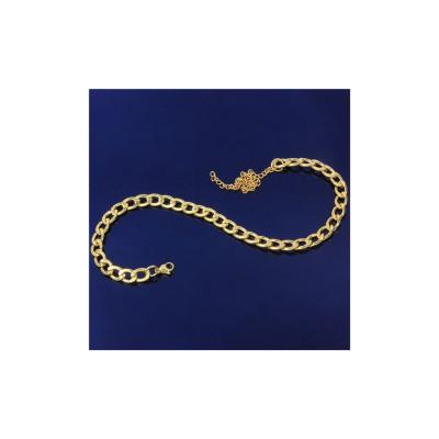 China Hiphop Latest Newcomer Design Non Tarnish Chunky Cuban Chain Anklet Gold Plated for sale