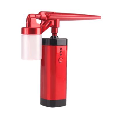 China Aerografo Portable Oxygen Spray Airbrush Makeup Machine Airbrush with 1000mAh Compressor for sale